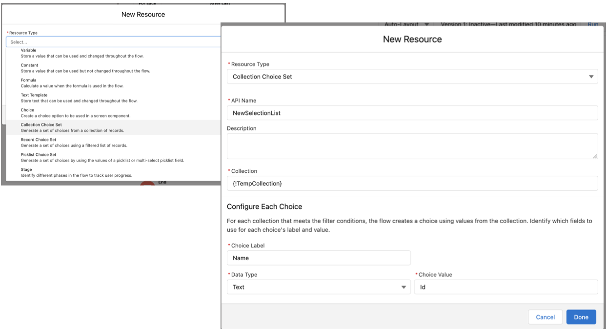 Improving Salesforce Flow selection options - Fluido