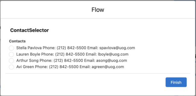 Improving Salesforce Flow selection options - Fluido
