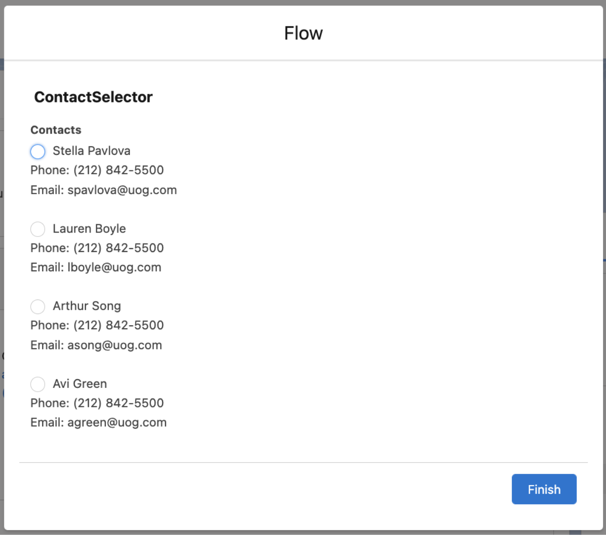 Improving Salesforce Flow selection options - Fluido